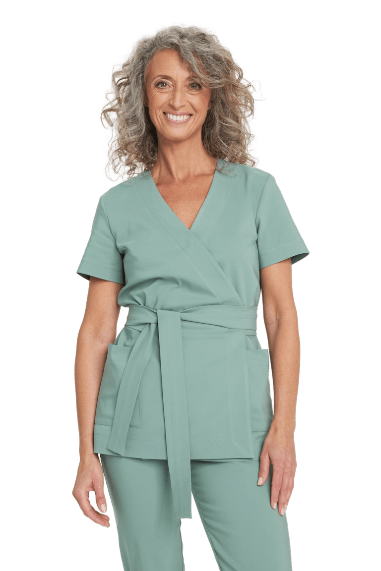 Women's medical short sleeve envelope tunic premium SLAVIA | Good Price ...