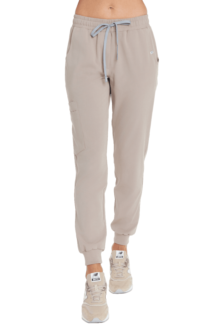 Women's medical jogger pants scrubs Basic LATTE | Good Price | Online ...